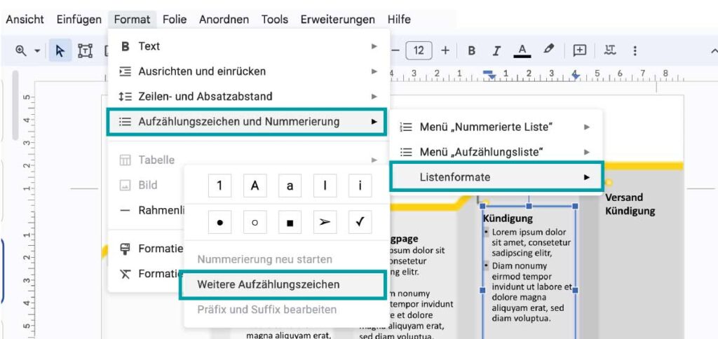 Aufzählungen in Präsentationen | 4 Ideen für den Umgang